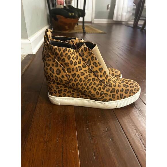 Athlefit | Shoes | Stylish Leopard Print Wedge Sneakers | Poshmark
